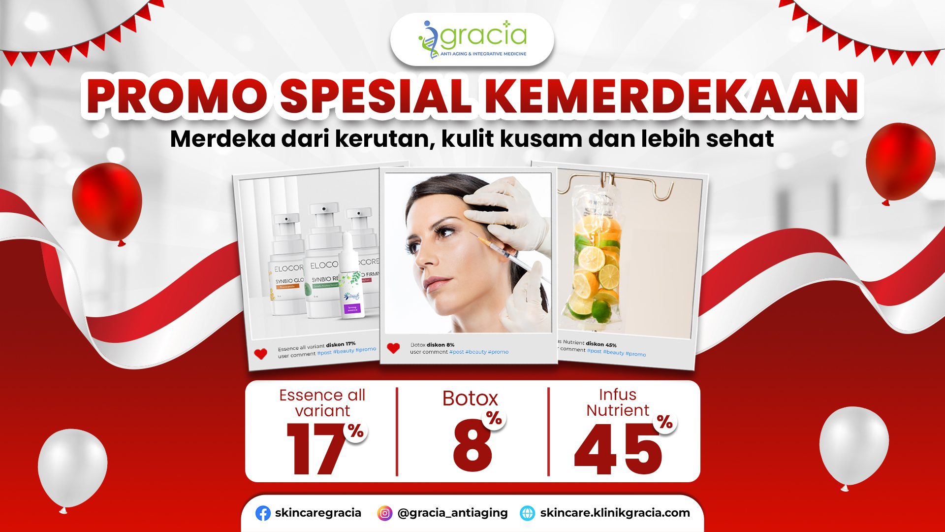 Promo Spesial Kemerdekaan Klinik Gracia – Diskon Hingga 45%!
